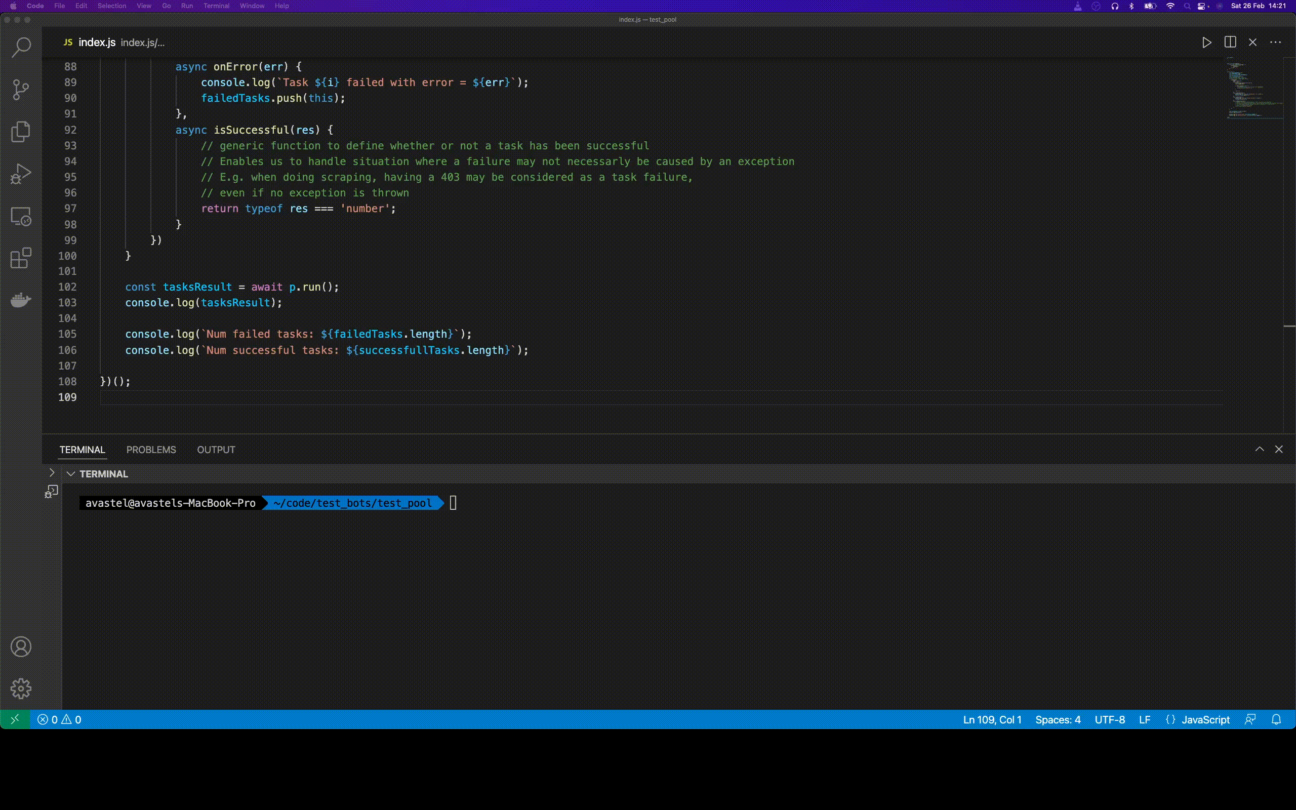 NodeJS JavaScript Execute At Most N Tasks At The Same Time Without 